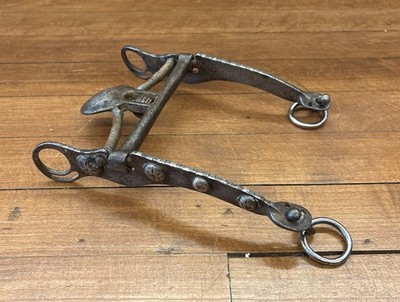 Antique HIGH SPADE Horse Bit Working Horsehead ENGRAVED Bit Original ...