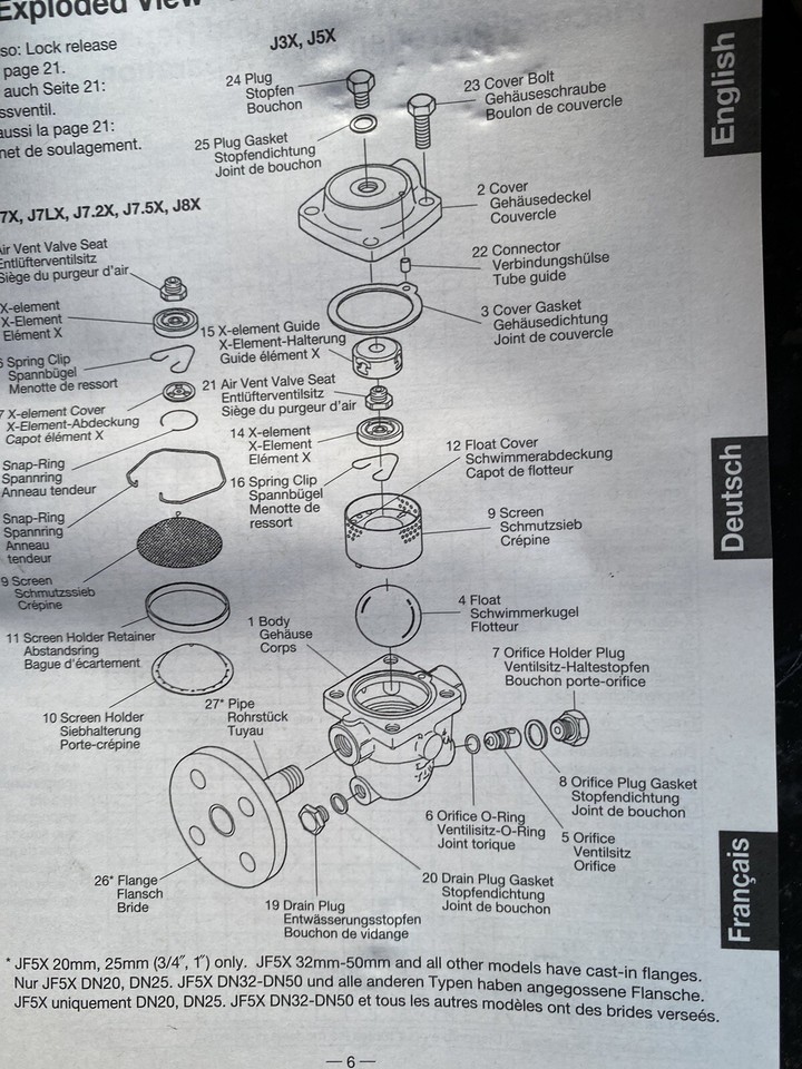 TLV J3X-10 / A Free Float Steam Trap, 1/2” Ports, 300 PSIG / 428* F ...