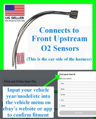 fits Toyota Front O2 Oxygen Sensor Upstream Connector Plug Pigtail ...