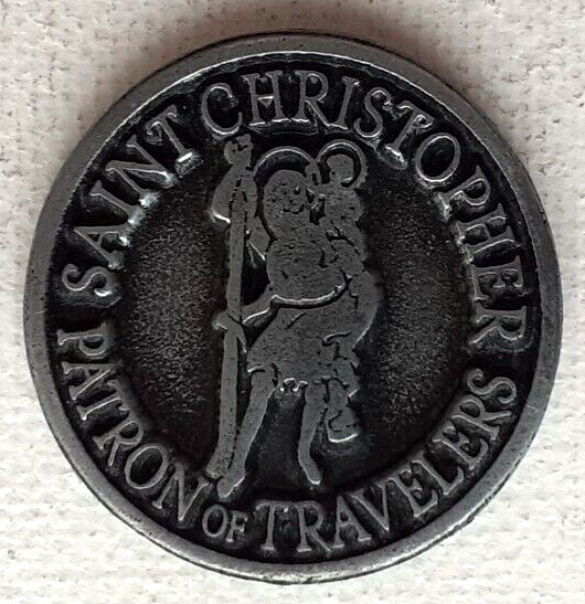 ST CHRISTOPHER TRAVELER'S PRAYER Pewter Pocket Token | eBay