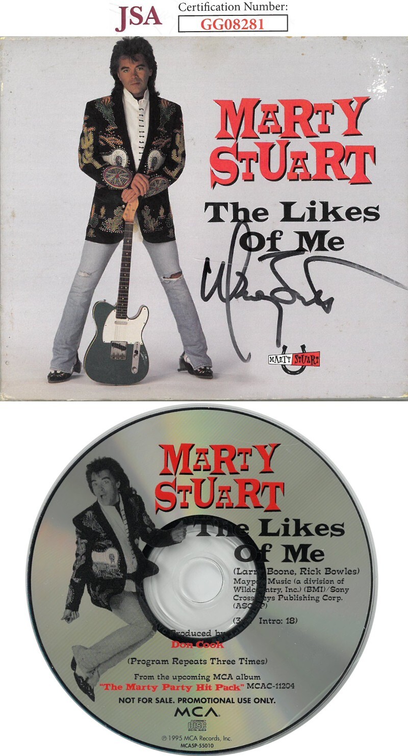 Marty Stuart signed 1995 The Likes of Me Single Promo Hard Cover ...