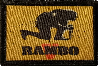 Rambo Part V Movie Morale Patch Tactical Military USA flag Hook | eBay