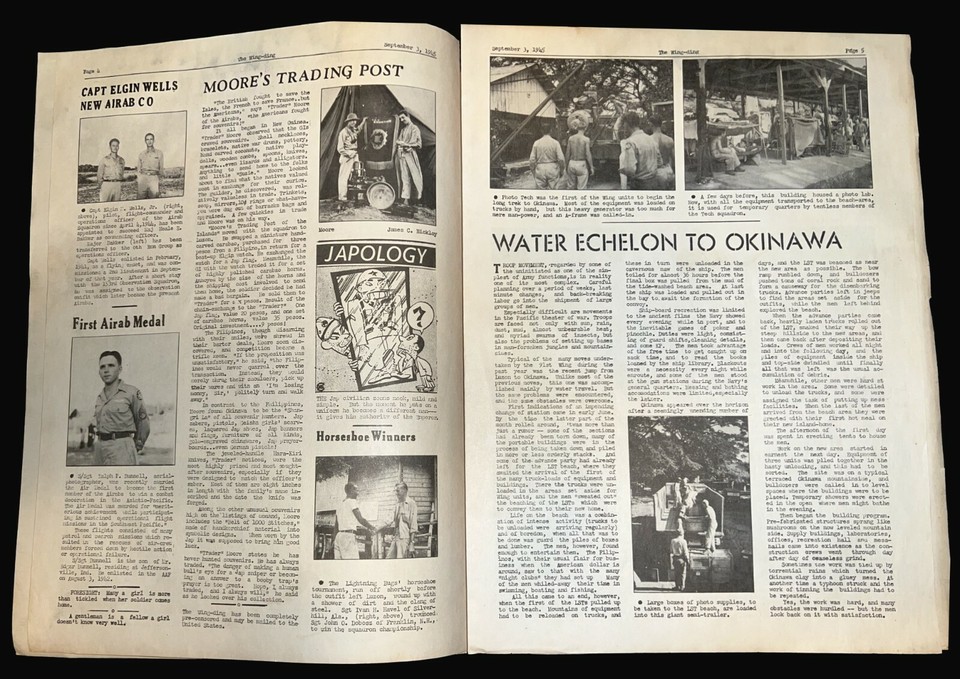 WW2 Wingding 91st Recon Wing Newsletter Sept 3 1945 USAAF 5th AF12pg ...