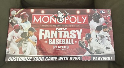 My Fantasy Baseball Players Edition Monopoly Board Game New Factory ...