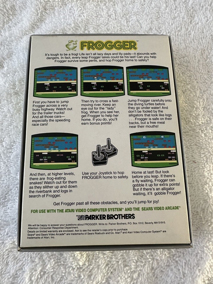 Frogger Atari 2600 Video Game 1982 complete in box + Manual Parker Brothers Sega | eBay