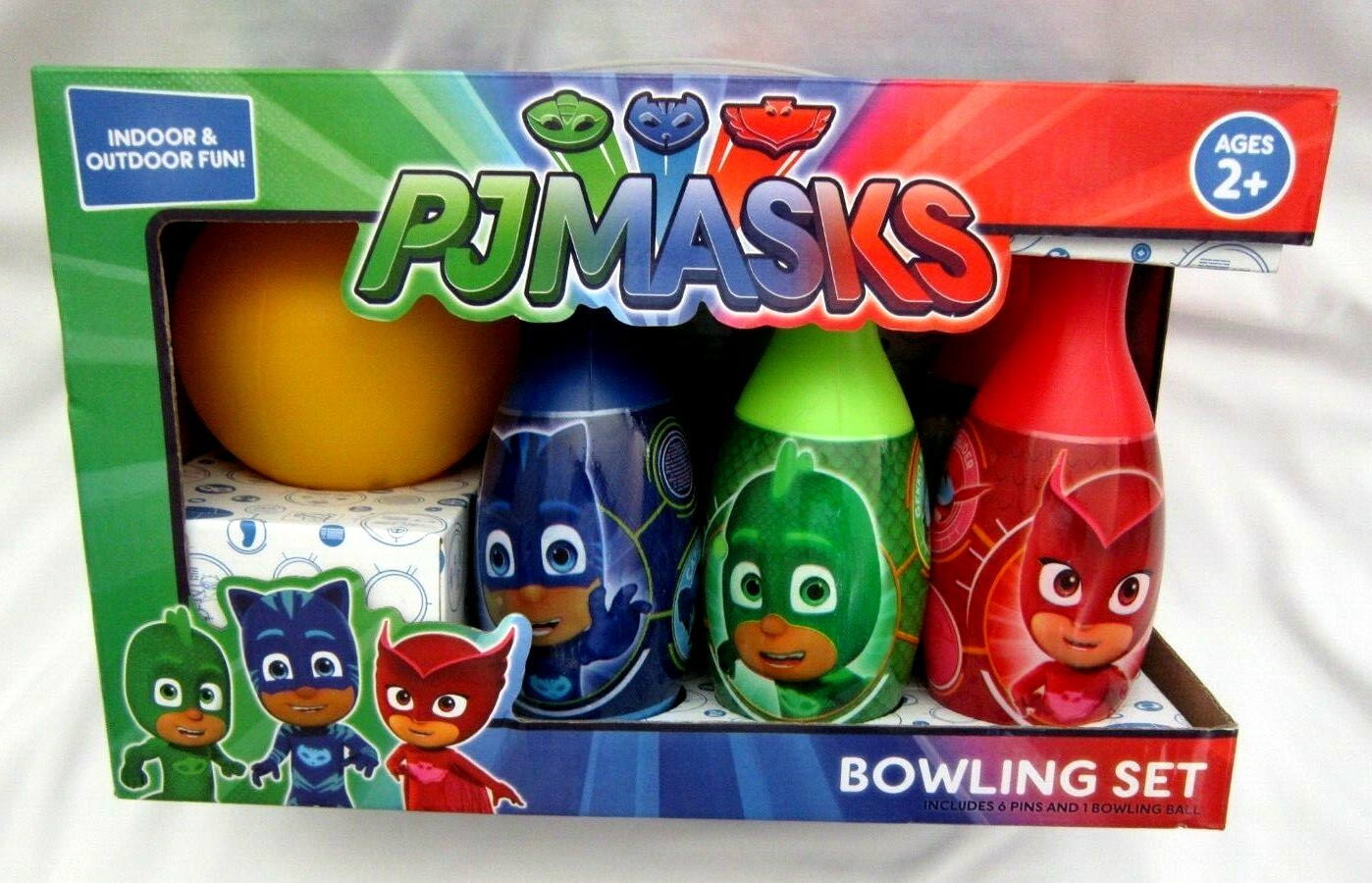 Unisex Kid's Boys Girls PJ Masks 6 Pins and 1 Ball Bowling Set-Brand ...