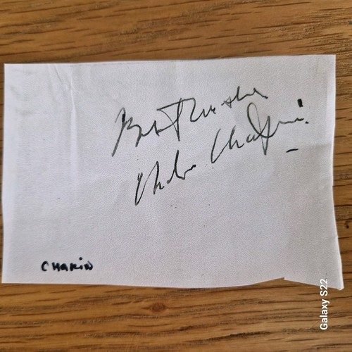 CHARLES CHAPLIN ORIGINAL AUTOGRAPH. | eBay UK