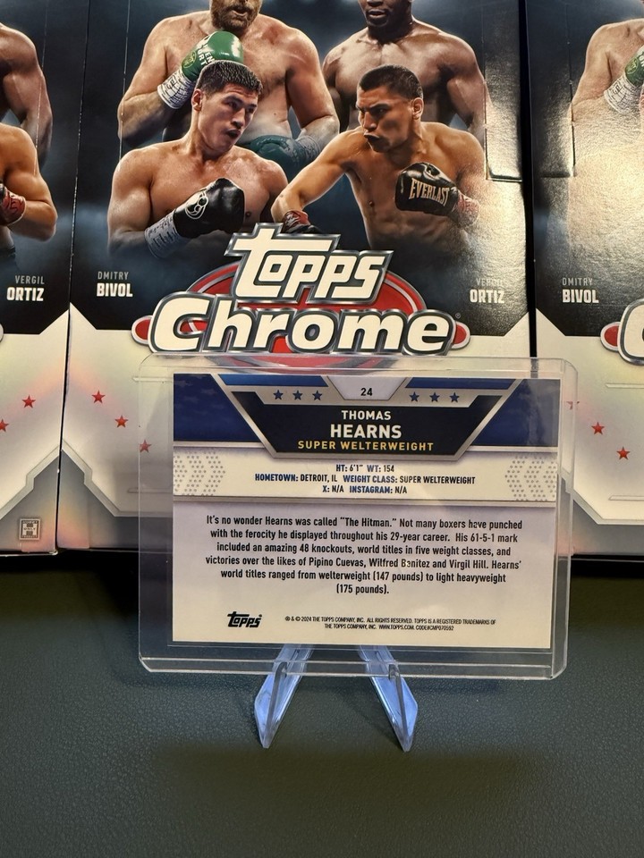 Topps Chrome Boxing 2024 Tommy Hearns 039/150 | eBay