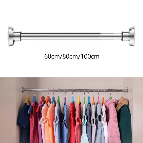 Tringle à Vêtements Télescopique Extensible, Poteau de Garde-robe Mural ...