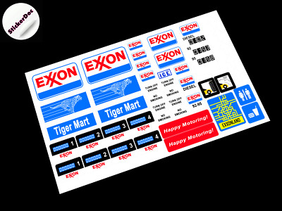 CUSTOM STICKERS for Exxon Gas Station 6375 6397 7993 TOYS , MODEL ...