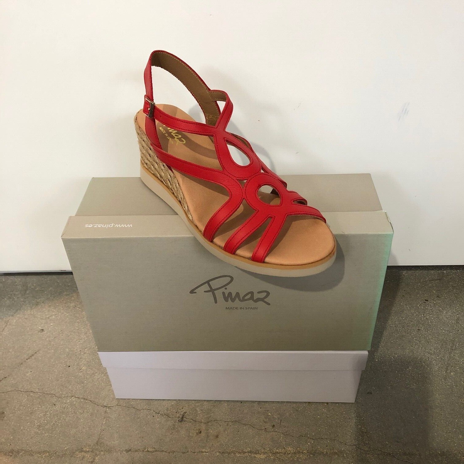 Pinaz Sandal 1503 Red Softy Wedge Women's EU sizes 36-41/6-11 NEW!!! | eBay
