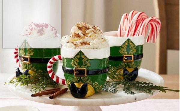 POTTERY BARN Buddy The Elf Mug Figural Christmas Holiday Hot Cocoa Mug ...