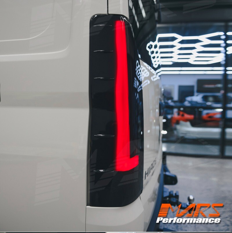 Smoke Black Full LED Sequential Indicator Tail lights for Toyota Hiace ...