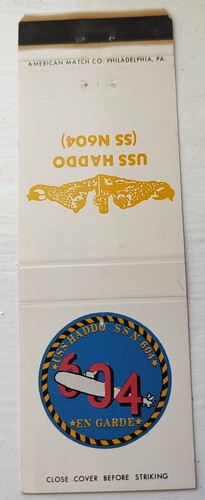 U.S.S. USS HADDO SSN-604 Permit Class Submarine Dolphin Logo En Garde ...