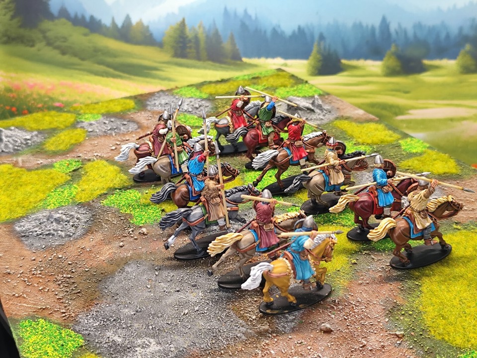 28mm Ancient DPS painted Dark age to Medieval Crusader Norman Cavalry ...