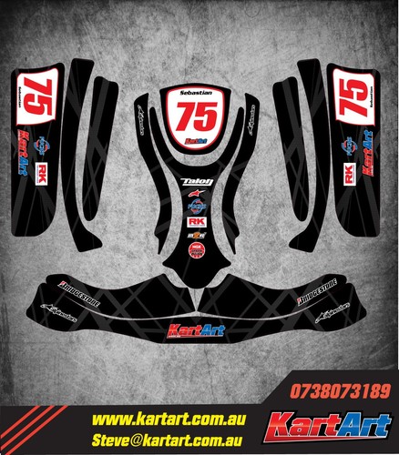 Arrow X1 FULL SIZE KART ART sticker kit CARBON STYLE / graphics ...