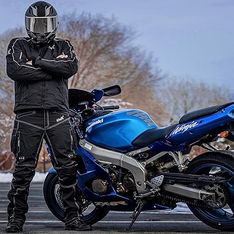 HWK Spyder Motorcycle Jacket for Men with Weather Resistant Cordura ...