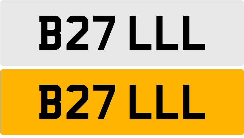 B27 LLL BILLY BAILEY BAILLY BILL BALL BELL BILLS BIL PRIVATE CAR NUMBER ...