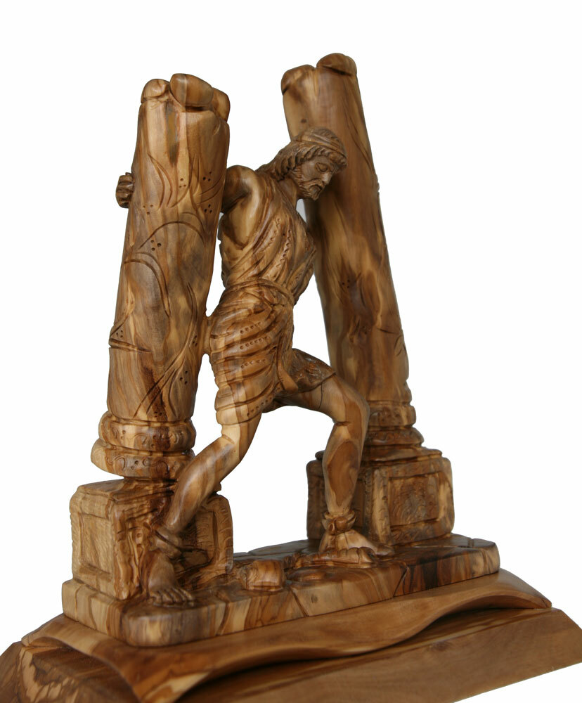 Olive Wood Statue of Samson Breaking Walls In The Bible OT from The ...