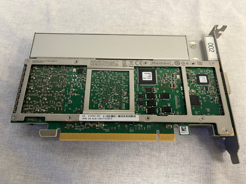 INTEL DK-ACB-10AX1152AES PROGRAMMABLE ACCELERATION CARD PAC ARRIA 10GX ...