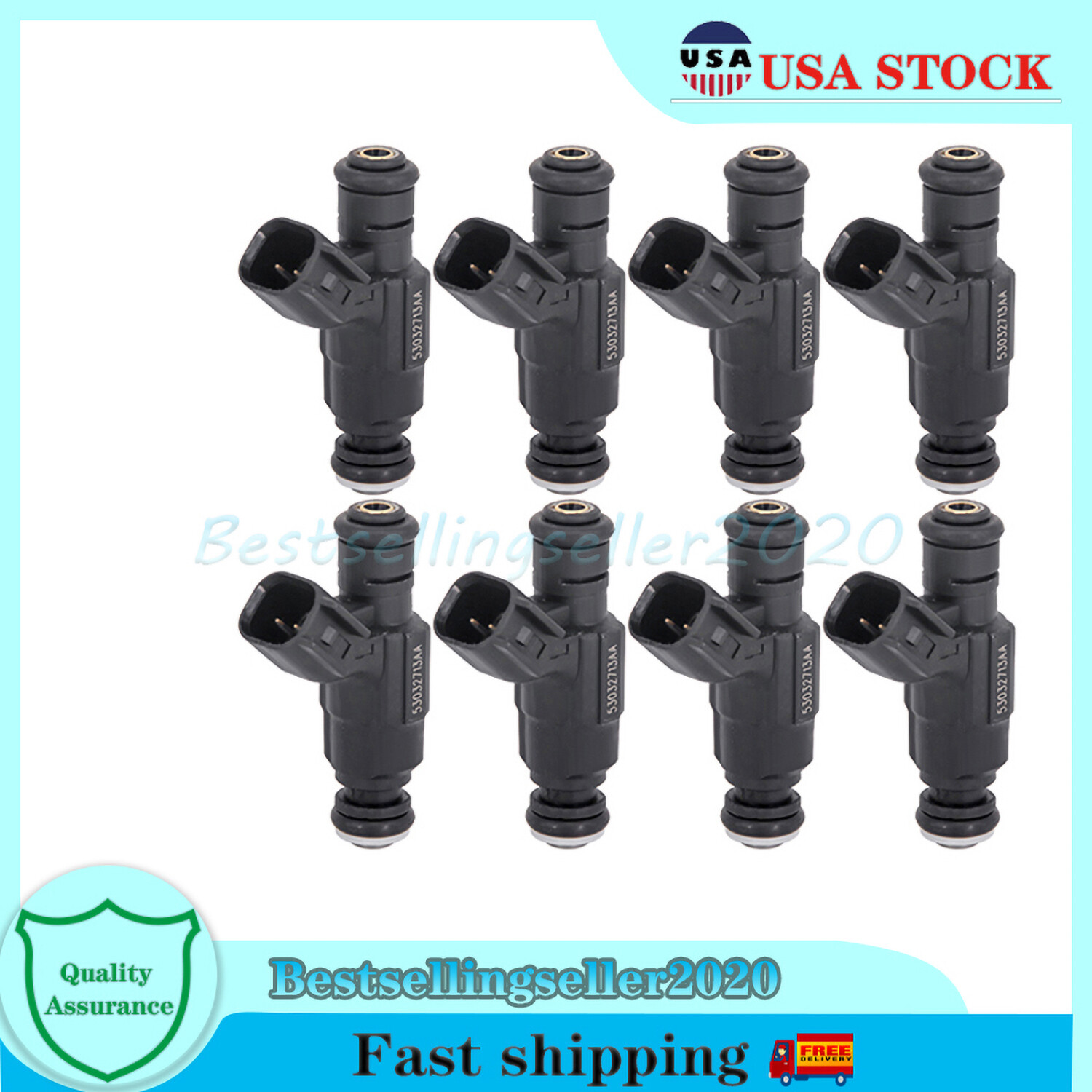 Set of 8 PN# 0280155780 FJ482 Fuel Injectors For Dodge Ram 1500 2500 ...