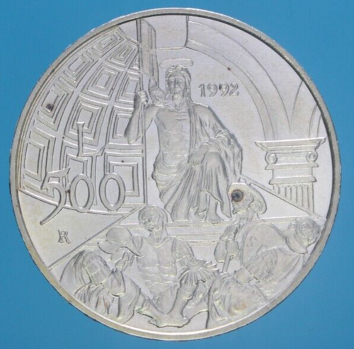 REPUBBLICA ITALIANA 500 LIRE 1992 PIERO DELLA FRANCESCA SILVER COIN FDC ...
