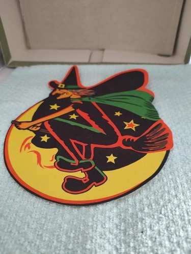 Beistle Halloween Die Cut Paper Cutout Witch Made in USA | eBay