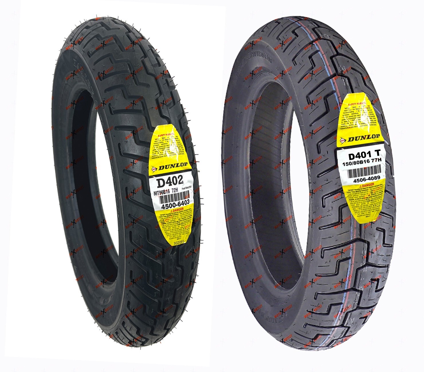 Dunlop D402 MT90B16 D401 150/80B16 Front Rear Tire Set Motorcycle Tires ...