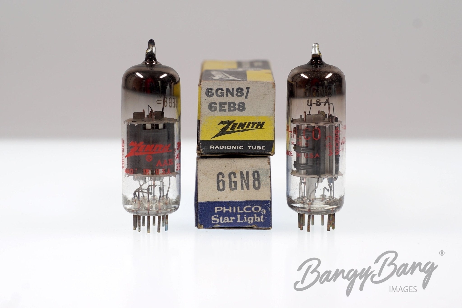 2 Vintage Mix 6GN8/6EB8 Triode Pentode TV Ham Radio Tube Valve ...
