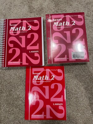 Saxon Math 2 homeschool set teacher edition & student workbook & home ...