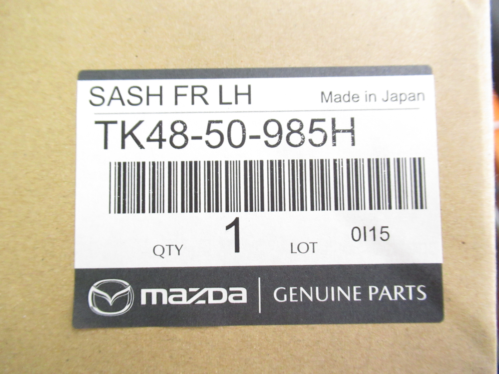 Genuine OEM Mazda TK48-50-985H Driver LH Front Upper Sash Molding 2016 ...
