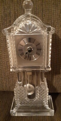 Crystal Legends 24% lead Crystal Grandfather W/Pendulum Clock By Godinger | eBay