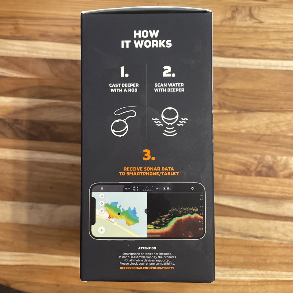 Deeper PRO+ 2 Sonar Fish Finder Plus 2 For Smartphones and tablets New ...