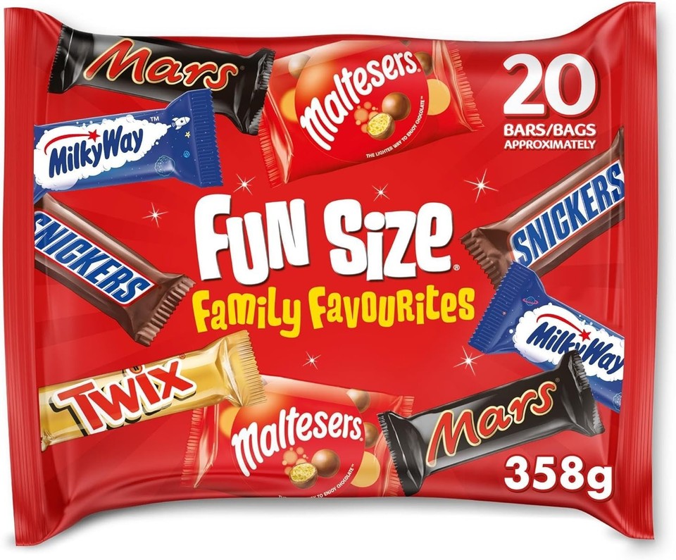 Mixed Bulk Chocolate Multipack 385g, 20 Fun Size Chocolate Bars & Bags ...