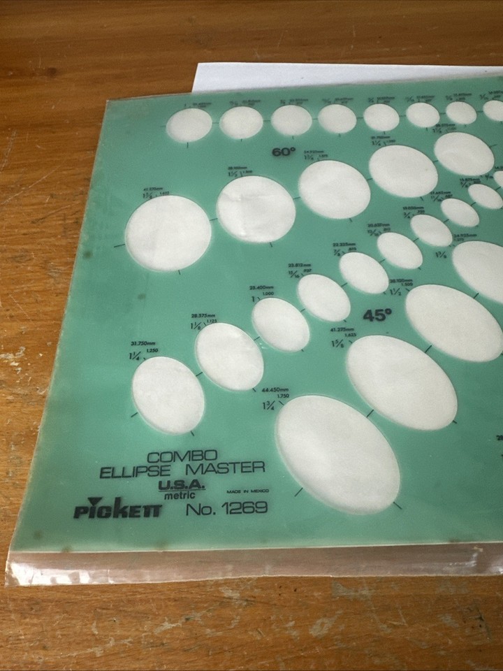 Vintage Pickett Combination Ellipse Master Template 1269 New | eBay