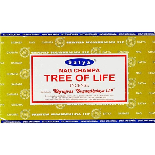 Satya Incense Sticks Tree Of Life Nag Champa Eco Friendly Long Burning ...