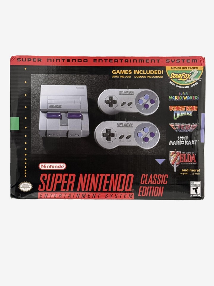 Brand New Super Nintendo Classic Mini SNES Entertainment System 21 Game ...
