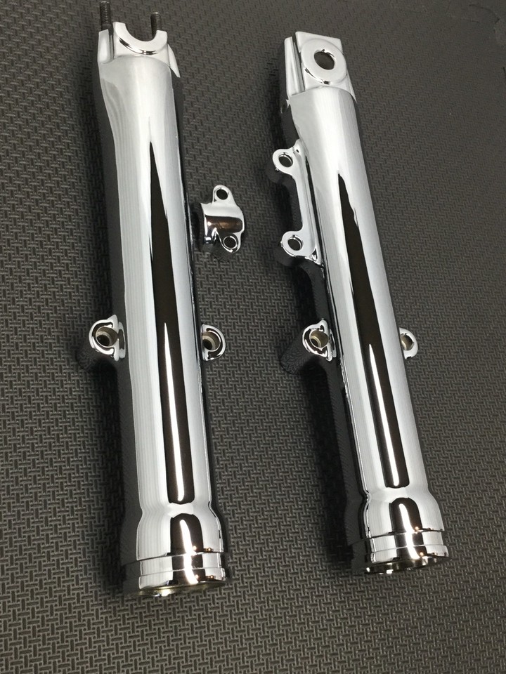 Harley 2000 -06 Fork legs G593 FXST Wide Glide CHROME Sliders Dyna ...