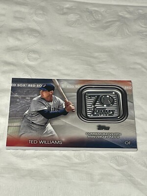 2021 Topps Series 2 Ted Williams Commemorative 70th Anniversary Patch # ...