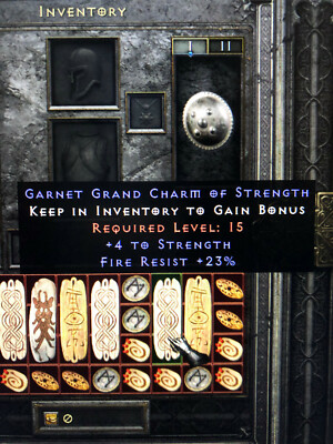 DIABLO 2: RESURRECTED +4 STR, 23% FIRE RES GRAND CHARM GC PC SC | eBay