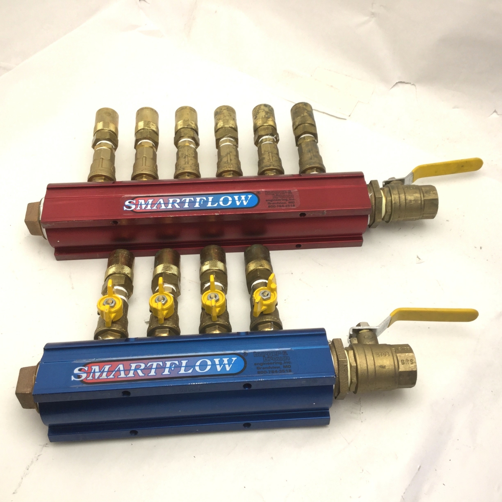 Burger & Brown Smartflow Hot & Cold 1-1/2" Aluminum Manifolds, 1/2 ...