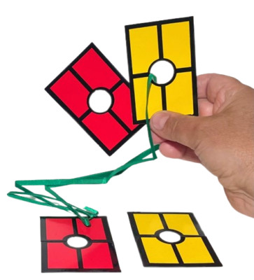 QUICK CHANGE CARDS Close Up Magic Trick Ribbon Colors Switch Set Shells ...