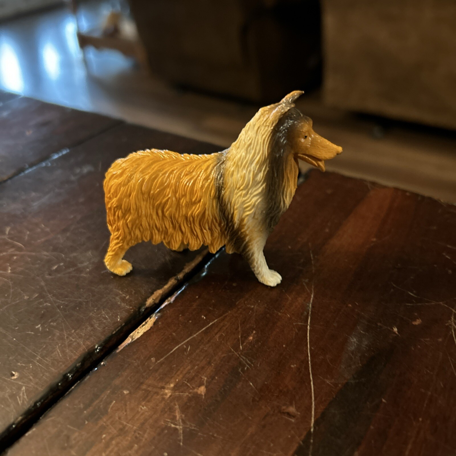 Collie Figurine Toy Hard Plastic Dog 2.75” Tall | eBay