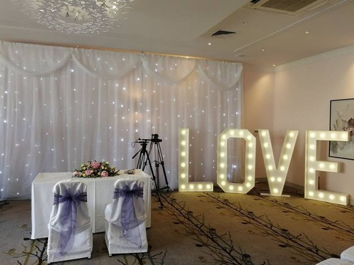 WHITE LED STARLIGHT BACKDROP FAIRYLIGHT CURTAIN WEDDING EVENT PARTY FOR ...