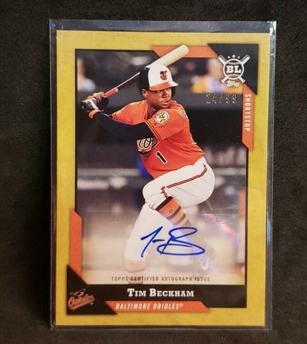 Tim Beckham 2018 TOPPS BIG LEAGUE GOLD AUTOGRAPH Card BLATB - 24/99 | eBay