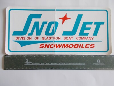 Vintage Original Sno Jet Snowmobile / Glastron Boats 5" x 10 .75 ...