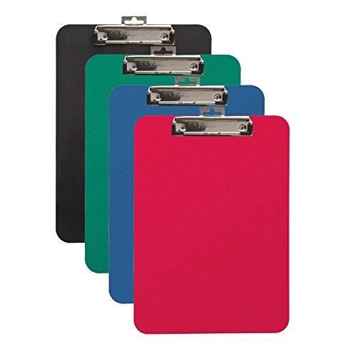 Unbreakable Recycled Clipboard, 0.25" Clip Capacity, Holds 8.5 x 11 ...