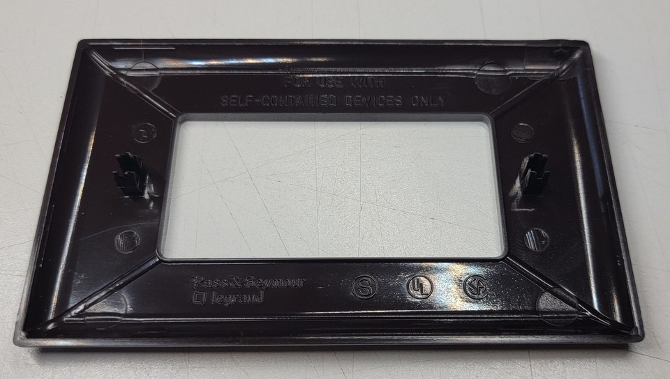 Pass and Seymour BROWN Snap-On Wall Plate Single Gang SNAP-11 Self ...