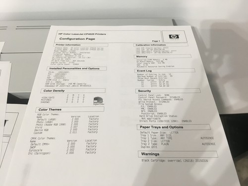 HP Color LaserJet CP4025 Workgroup Network Laser Printer with 27k pg ct ...