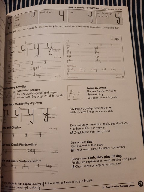 3rd Grade Cursive Teacher's Guide by Jan Z. Olsen and Emily Knapton ...
